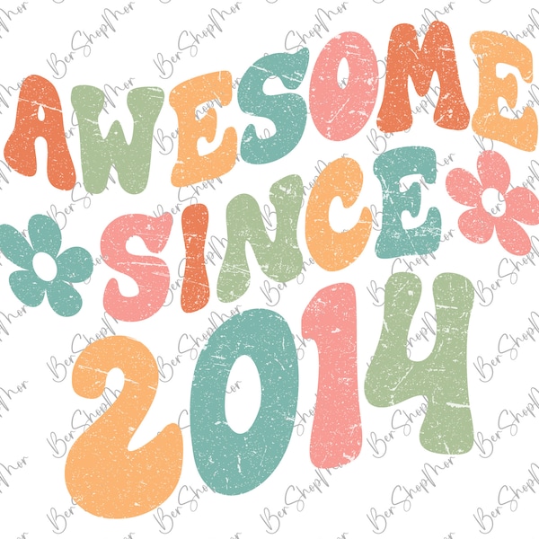 Awesome Since 2014 Svg - Etsy
