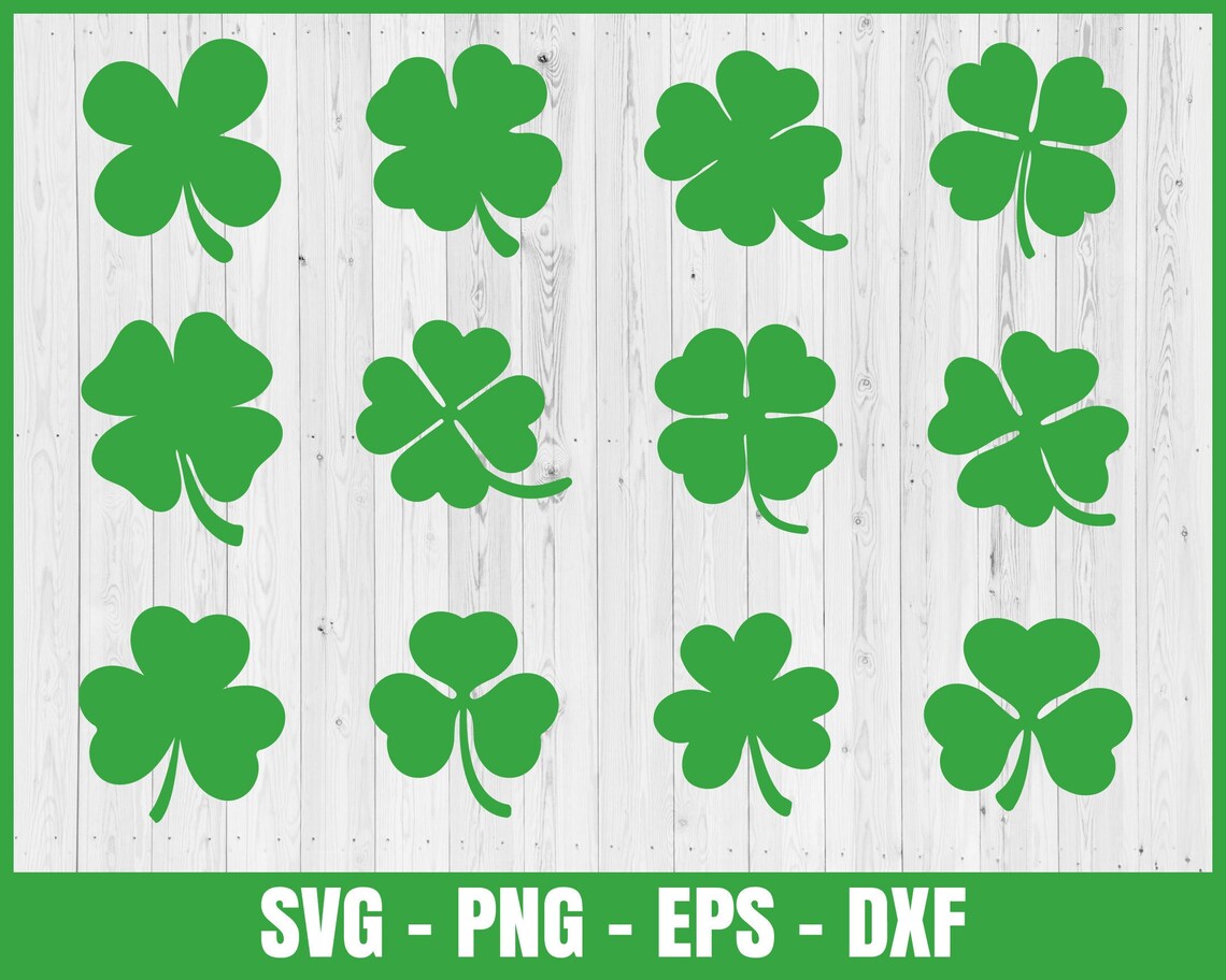 Clover Bundle Shamrock SVG File Shamrock Digital Download | Etsy