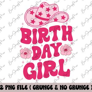 Groovy Birthday Cowgirl PNG Sublimation, Floral Retro Western Shirt ...