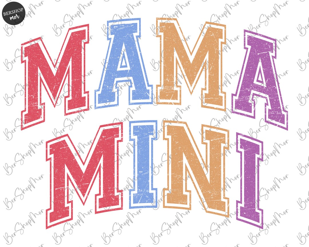 Color Mama Mini Png, Matching Designs, Mama Varsity Png, Mom Png, Mama ...