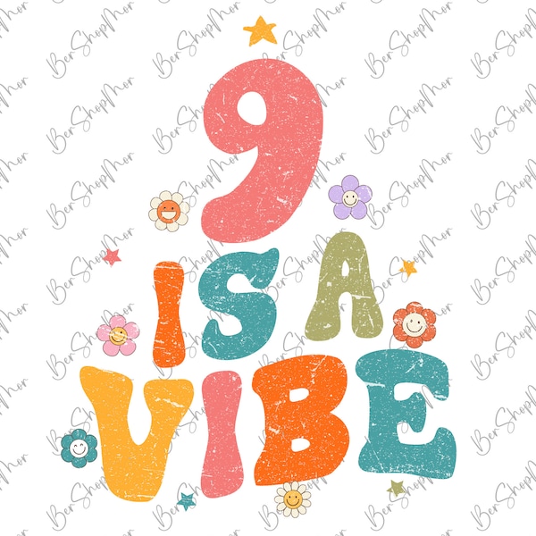 Nine is a Vibe Svg - Etsy