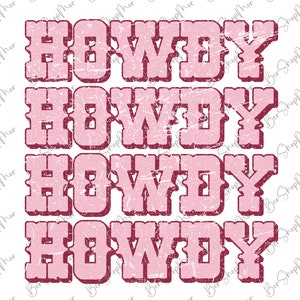 Howdy Png, Howdy Sublimation, Howdy Pink Clipart, Instant Digital ...