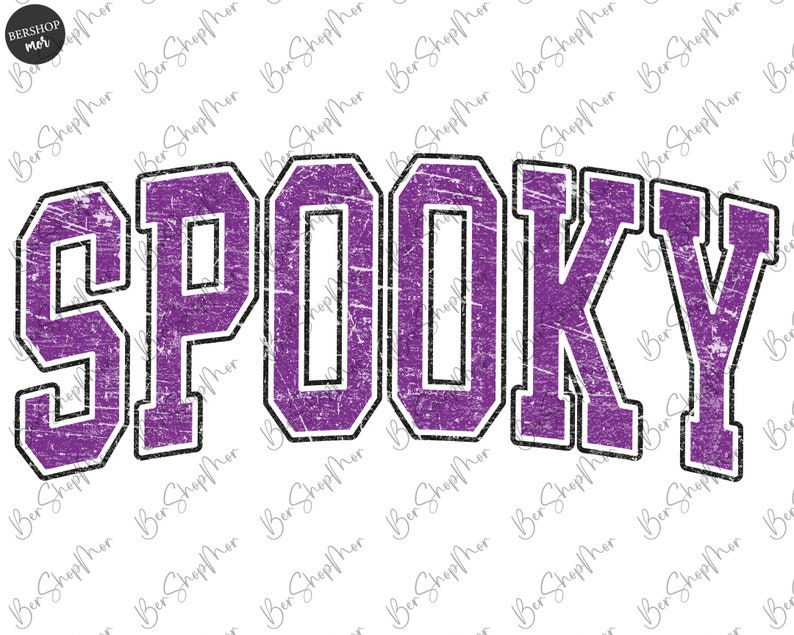 Spooky Varsity Png, Fall Png, Autumn Png, Halloween Png, Png for Shirt ...