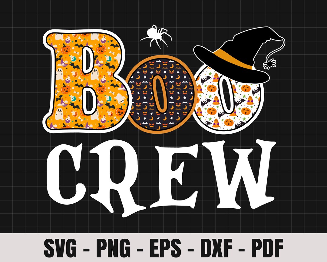 Boo Crew Happy Halloween SVG, Trick or Treat Svg, Spooky Vibes Png ...