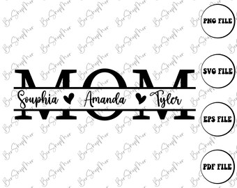 Mom Split Middle Svg - Etsy