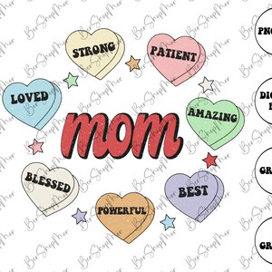Loved Mom Png, Mothers Day Sublimation Design, Mama Png, Heart Png ...