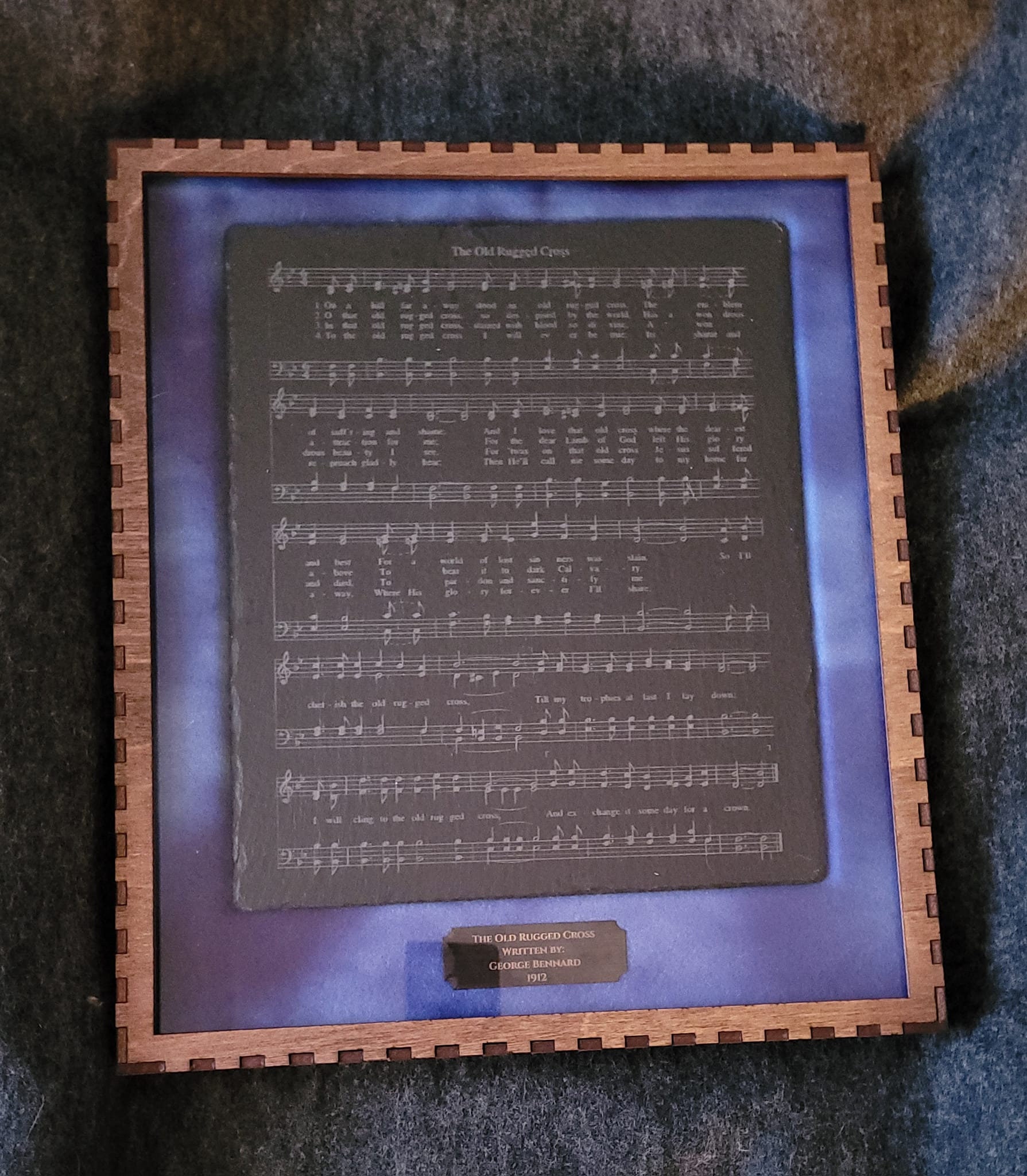 Old Rugged Cross Slate Shadow Box - Etsy