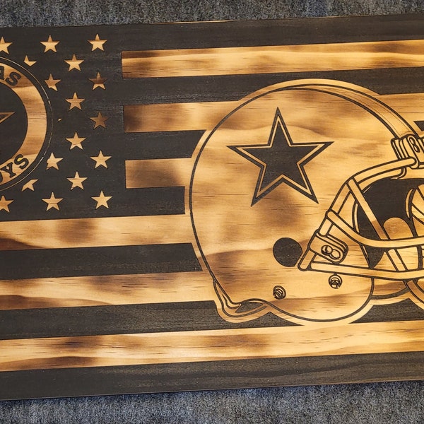 Dallas Cowboys Wooden Flag - Etsy