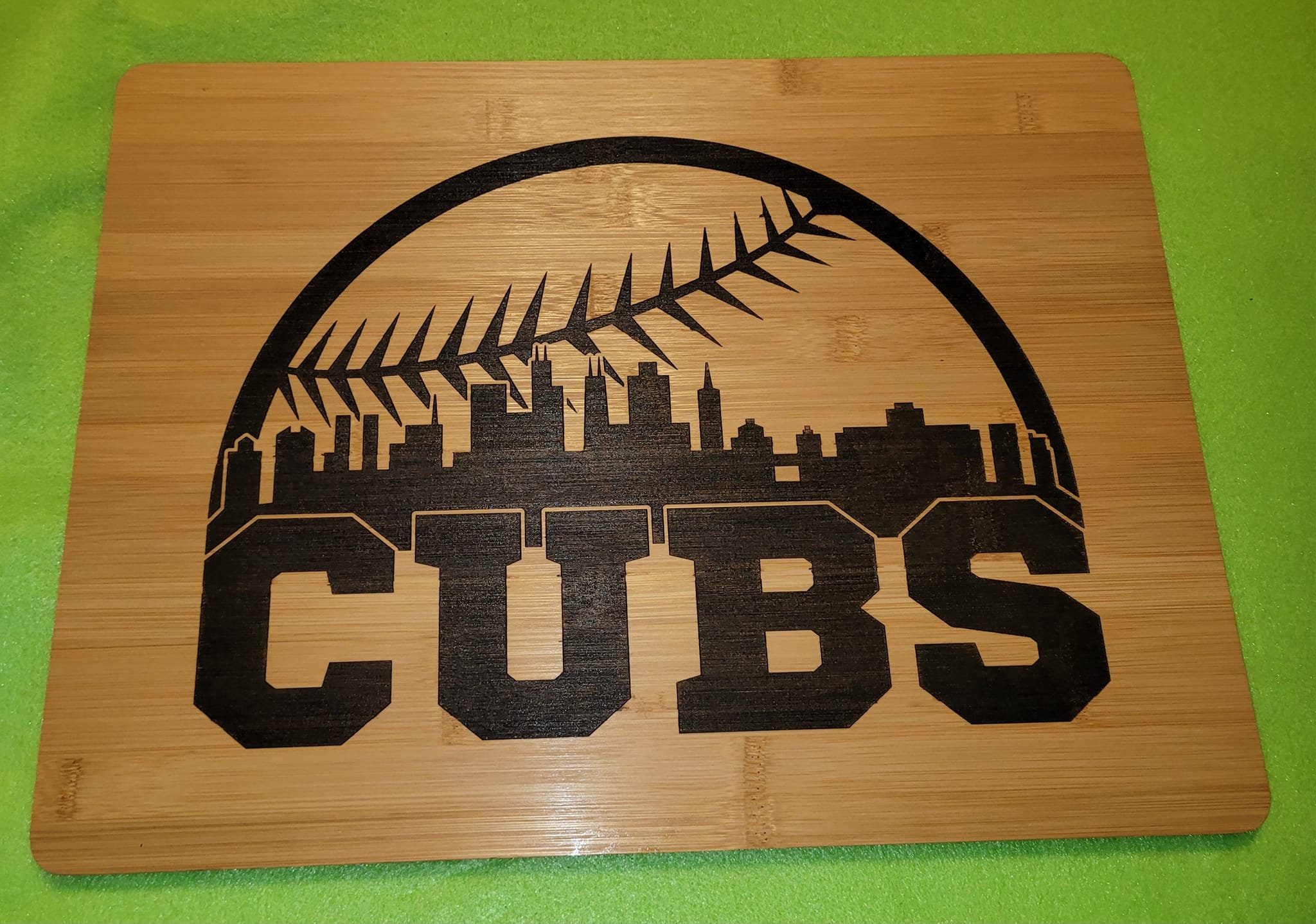 Chicago Cubs Themed Cutting Board - Etsy