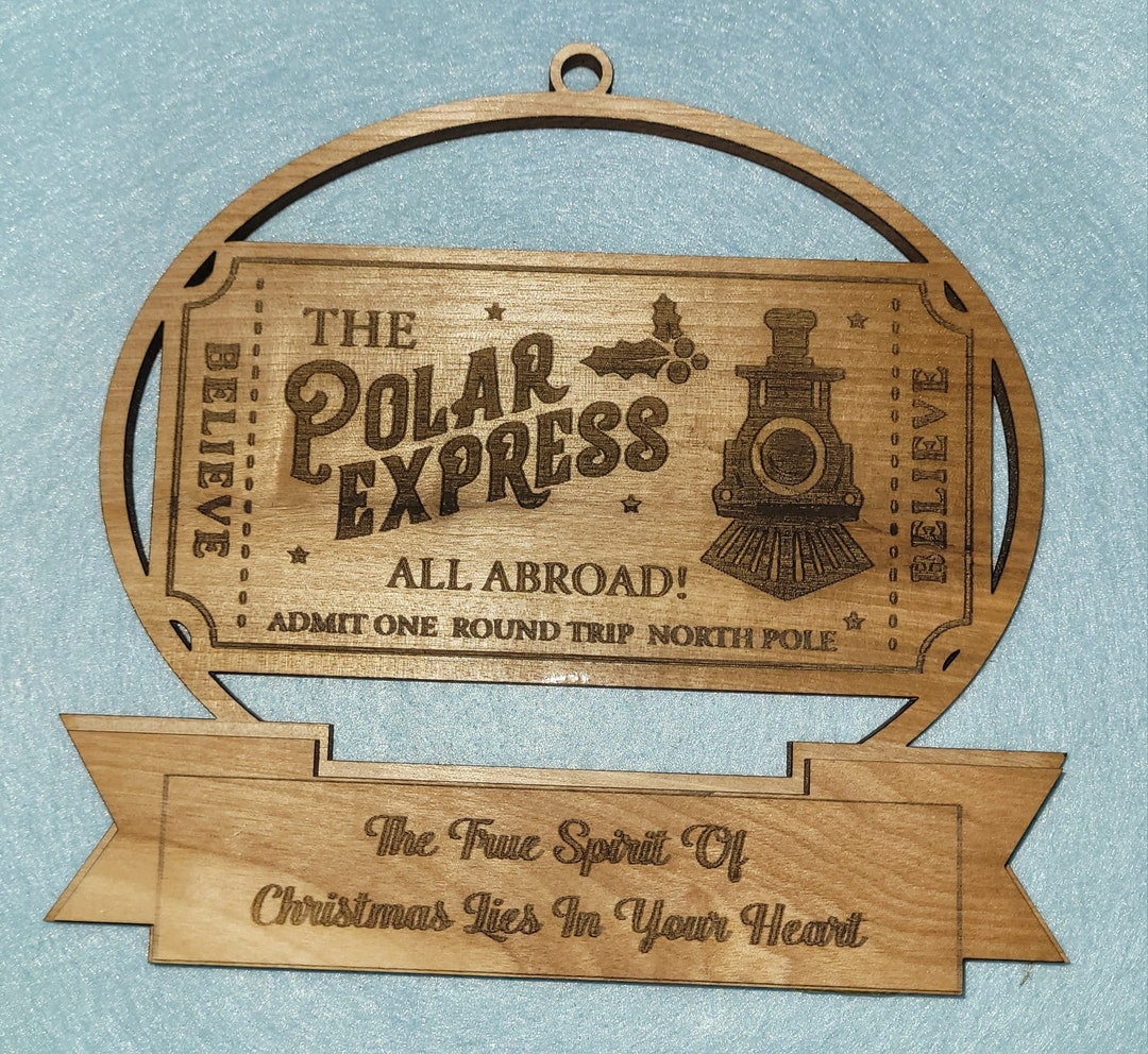 Polar Express Themed Christmas Ornament - Etsy