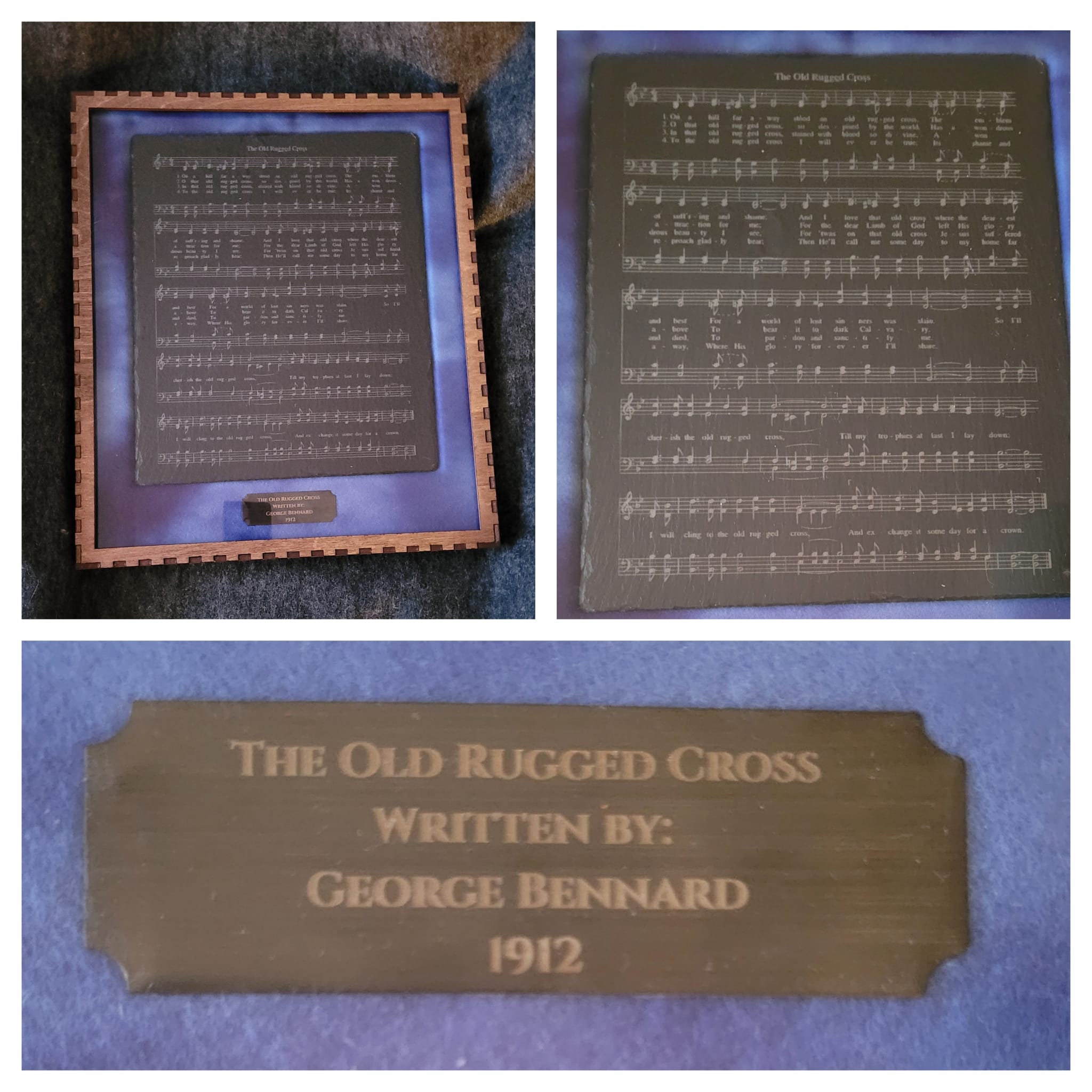 Old Rugged Cross Slate Shadow Box - Etsy