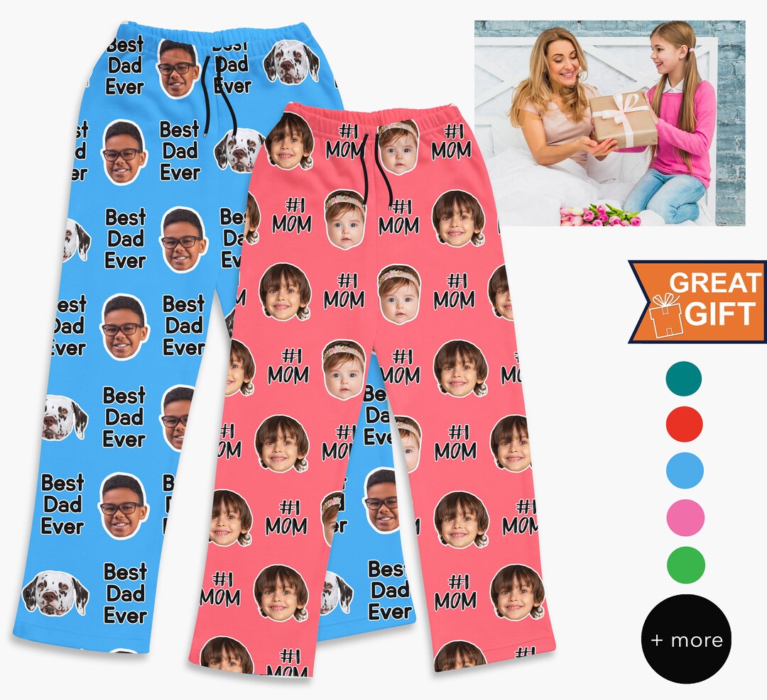 Personalize Pajama Pants With Your Face, Mom Gifts, Dad Gifts Custom ...