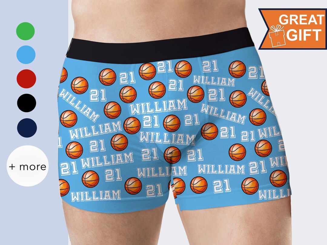 Personalized Basketball Boxers, Custom Basketball Gift, Gift for ...