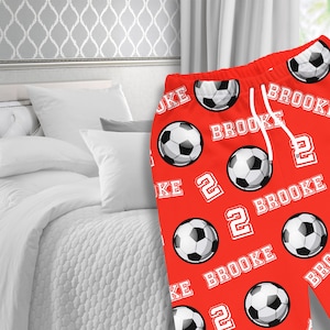 Personalized Soccer Pajama With Your Name, Sports Gift, Soccer Gift ...