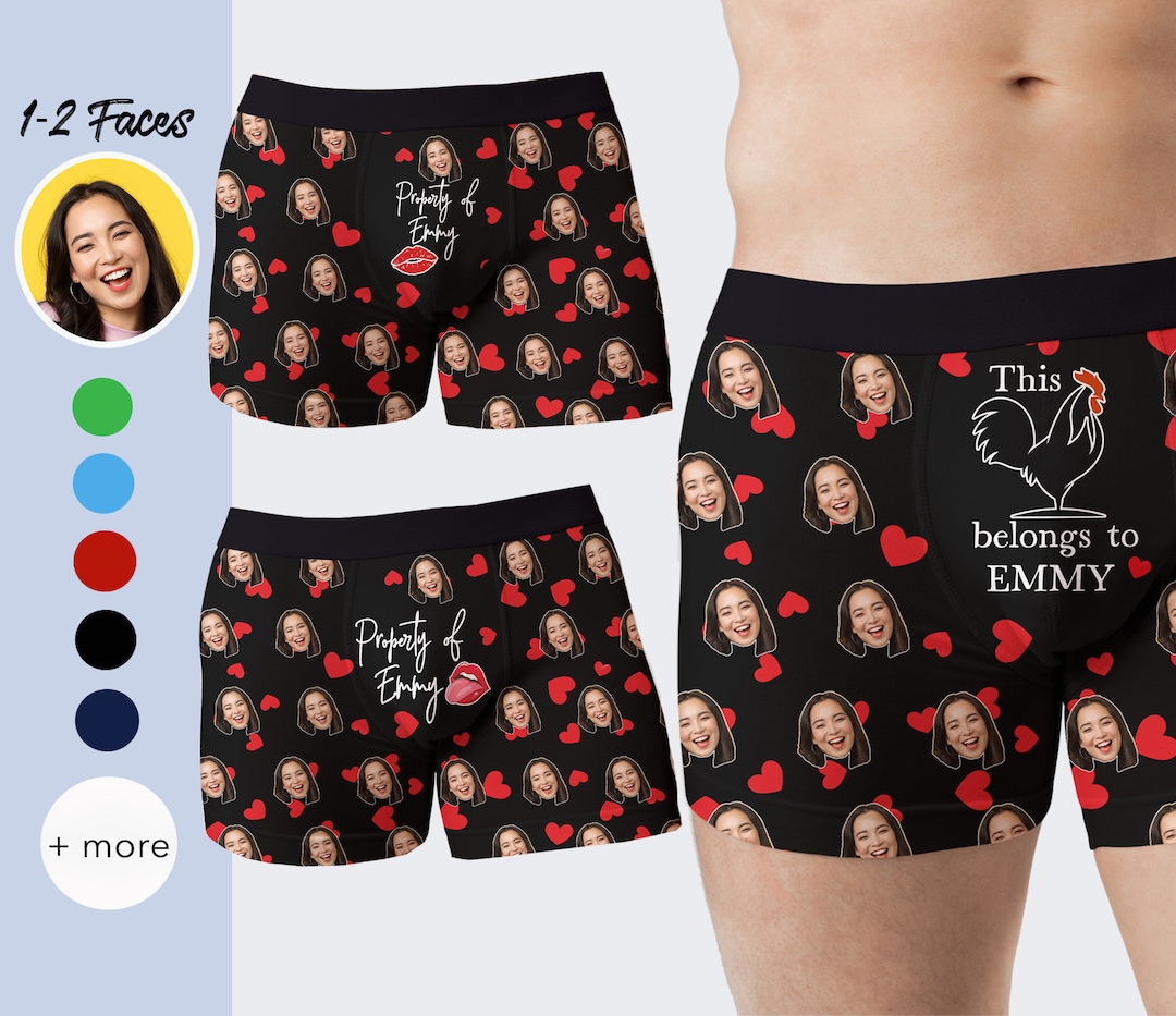 Custom Boxer Briefs With Faces, Valentines Day Gift for Husband ...