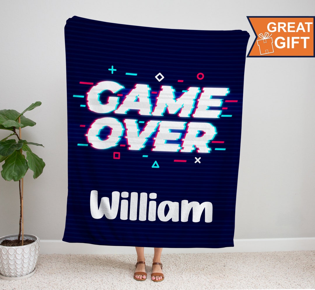 Video Game Blanket, Personalized Gaming Blanket, Custom Gamer Gift ...
