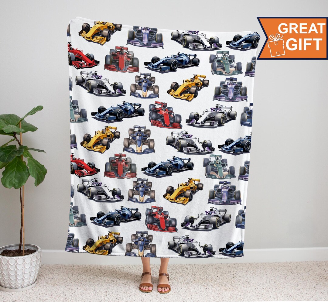 Race Car Blanket, Race Car Birthday Gift, Car Racer Gift, Sports Race ...
