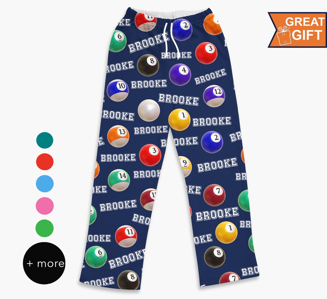 Personalized Pool Balls Billard Pajama With Your Name, Billiards Gift ...