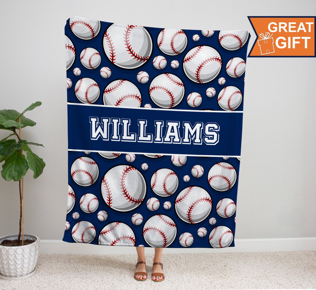 Personalized Baseball Blanket, Sports Gift, Baseball Blanket Gift, Gift ...