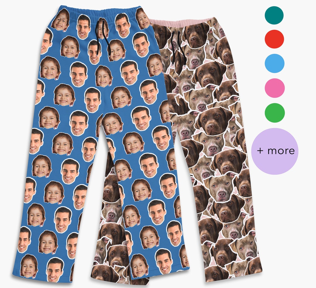 Personalize Pajama Pants With Your Face, Couples Pajamas, Custom Pants ...