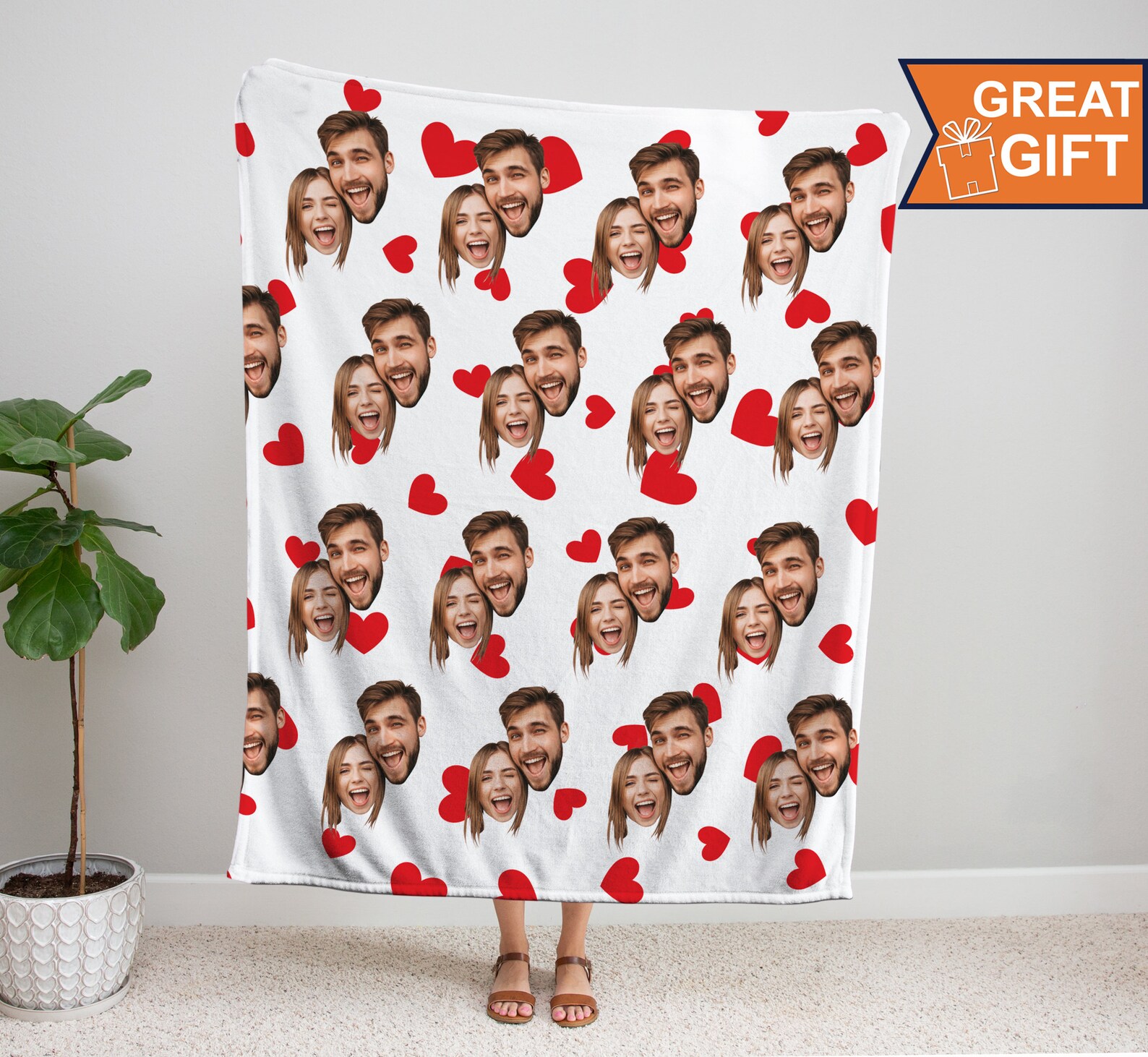 Personalized Blanket, Custom Face Blanket, Photo Blanket, Wedding Gift ...
