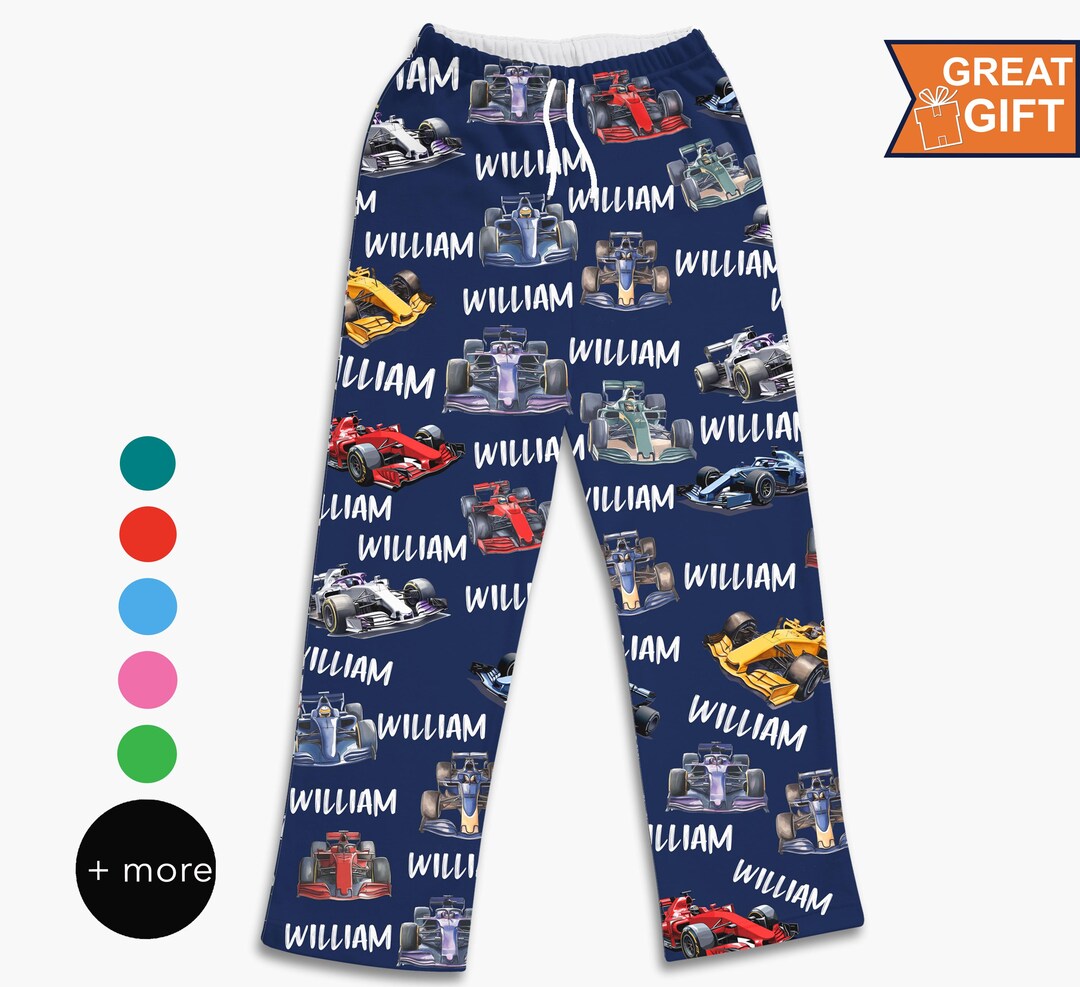 Race Car Pajama Pants, Race Car Birthday Gift, Car Racer Gift, Sports ...