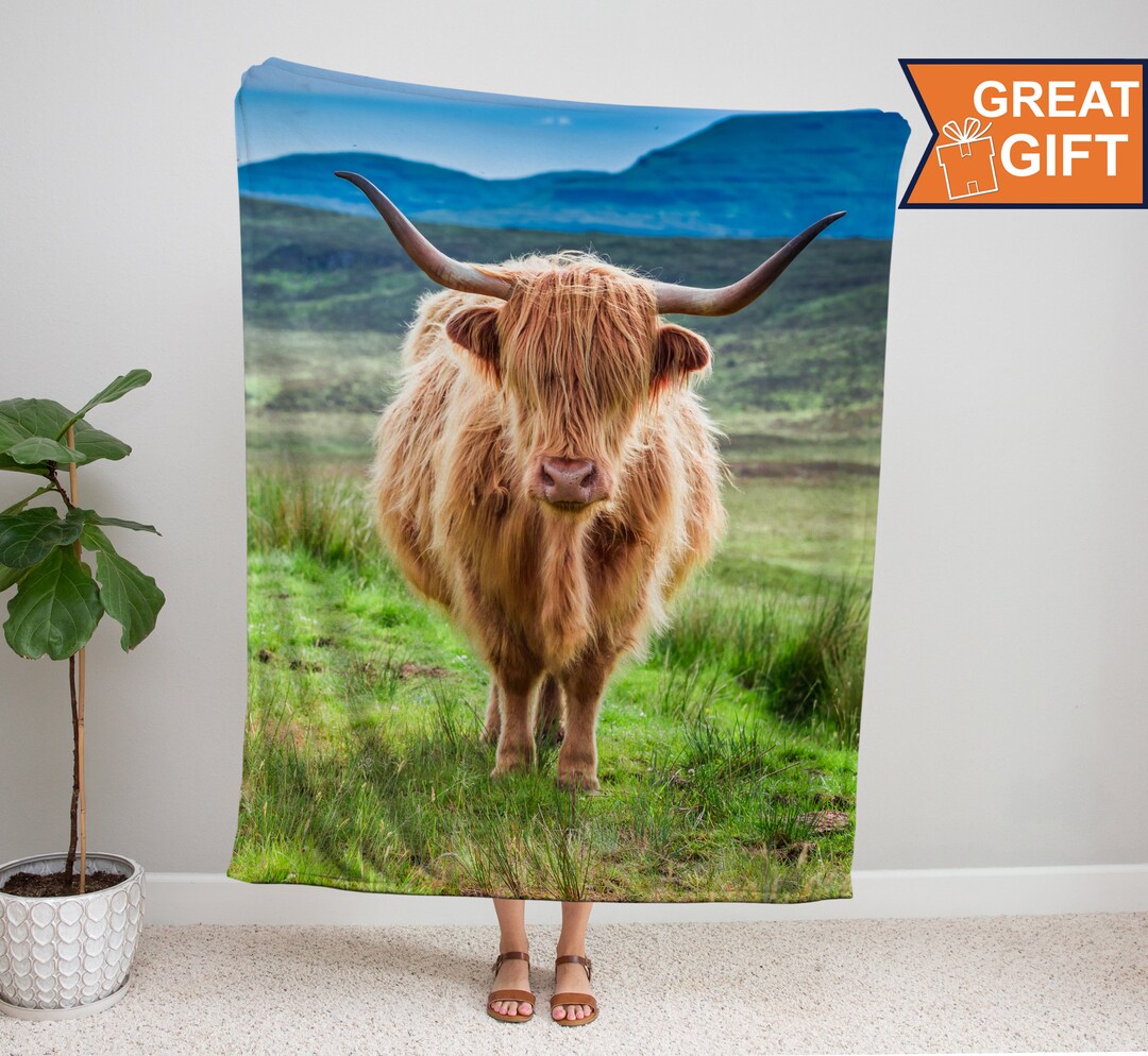 Highland Cow Blanket, Highland Cow Throw Blanket, Highland Cow Gifts ...