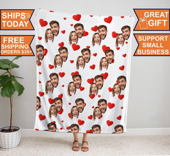 Personalized Blanket Custom Face Blanket Photo Blanket - Etsy