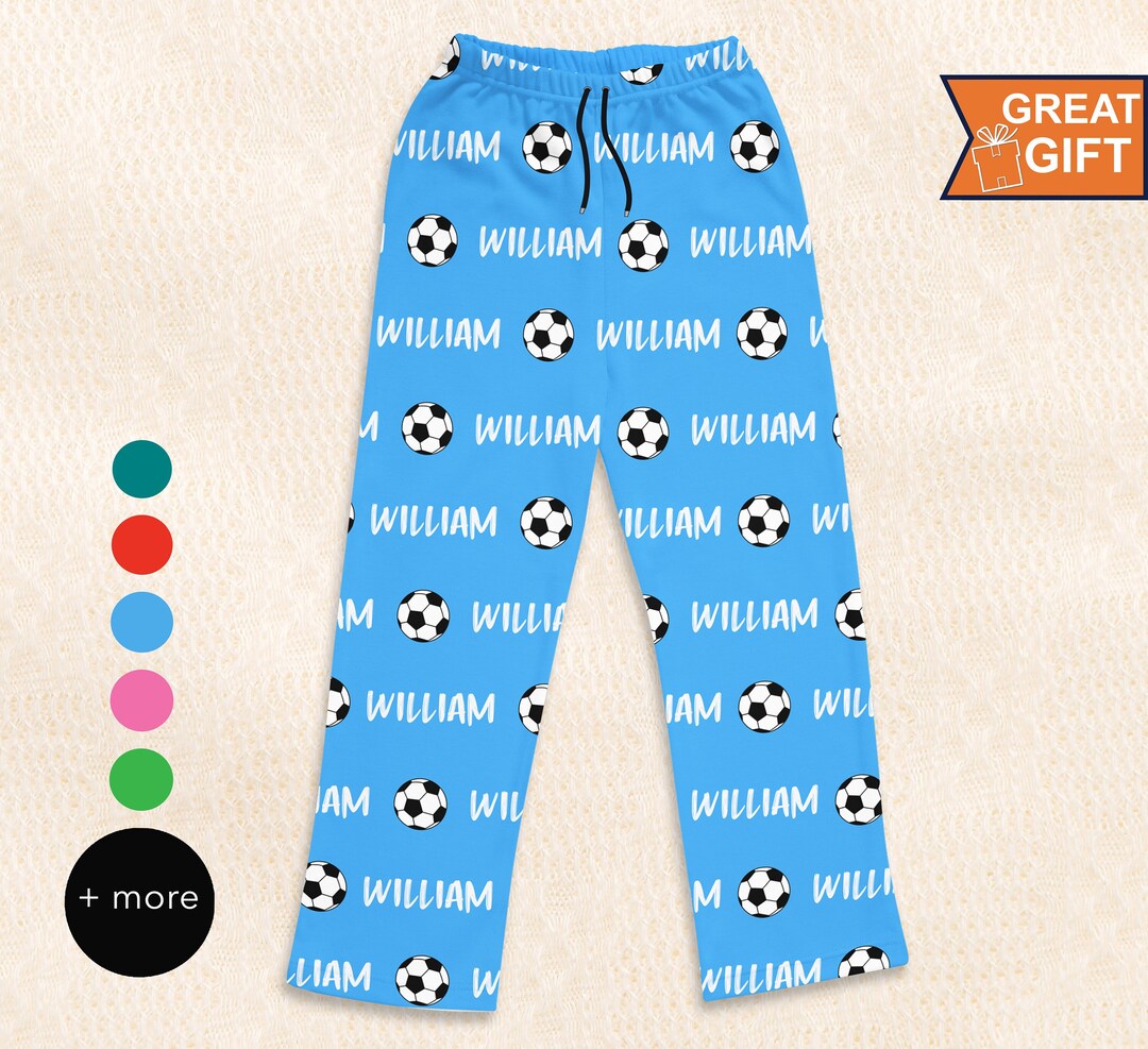 Personalized Soccer Pajama With Your Name Sports Gift Soccer - Etsy