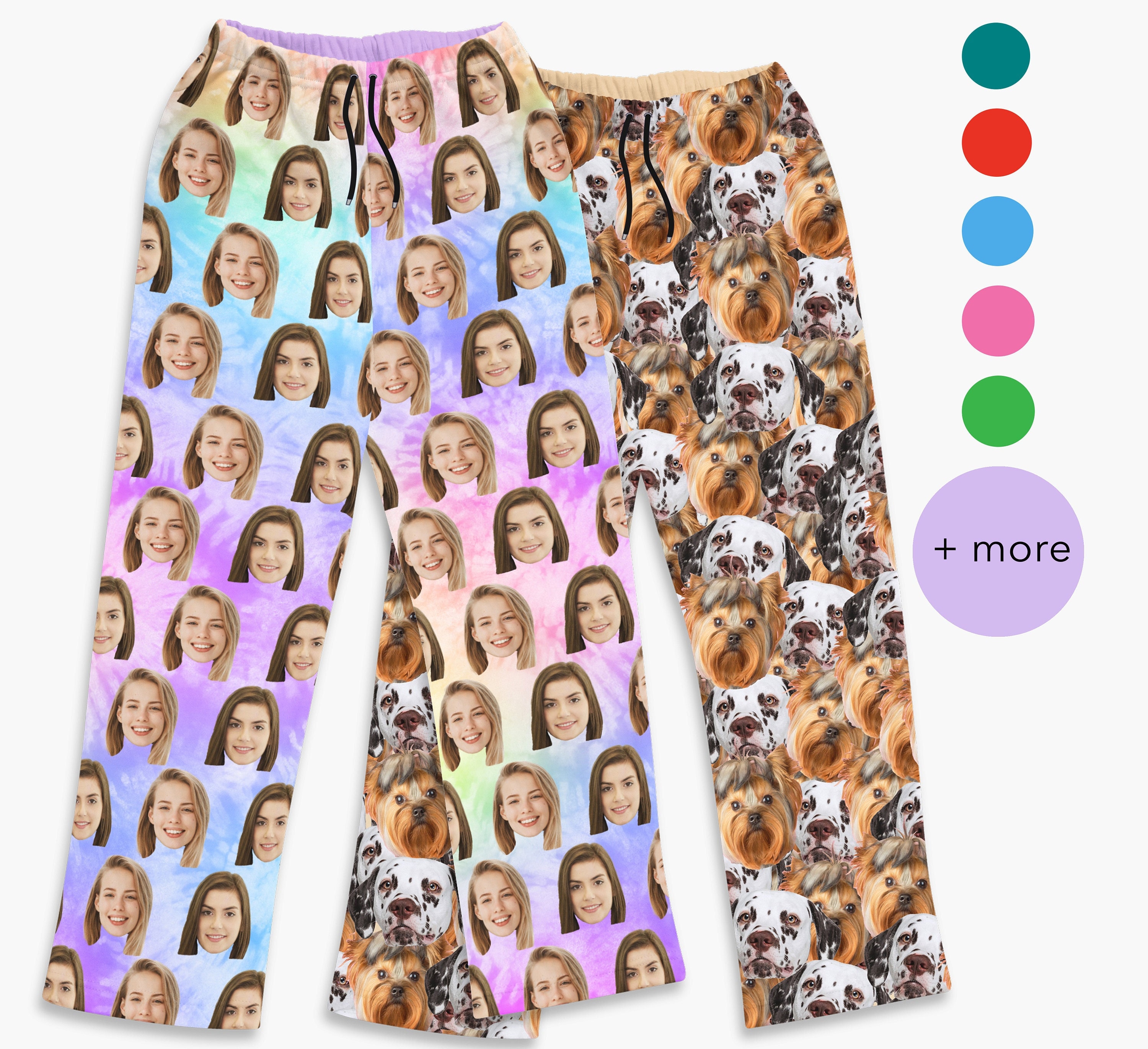 Personalize Pajama Pants With Your Face, Couples Pajamas, Custom Pants ...
