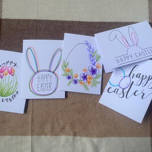 Easter Cards, Pack of 5 - Etsy