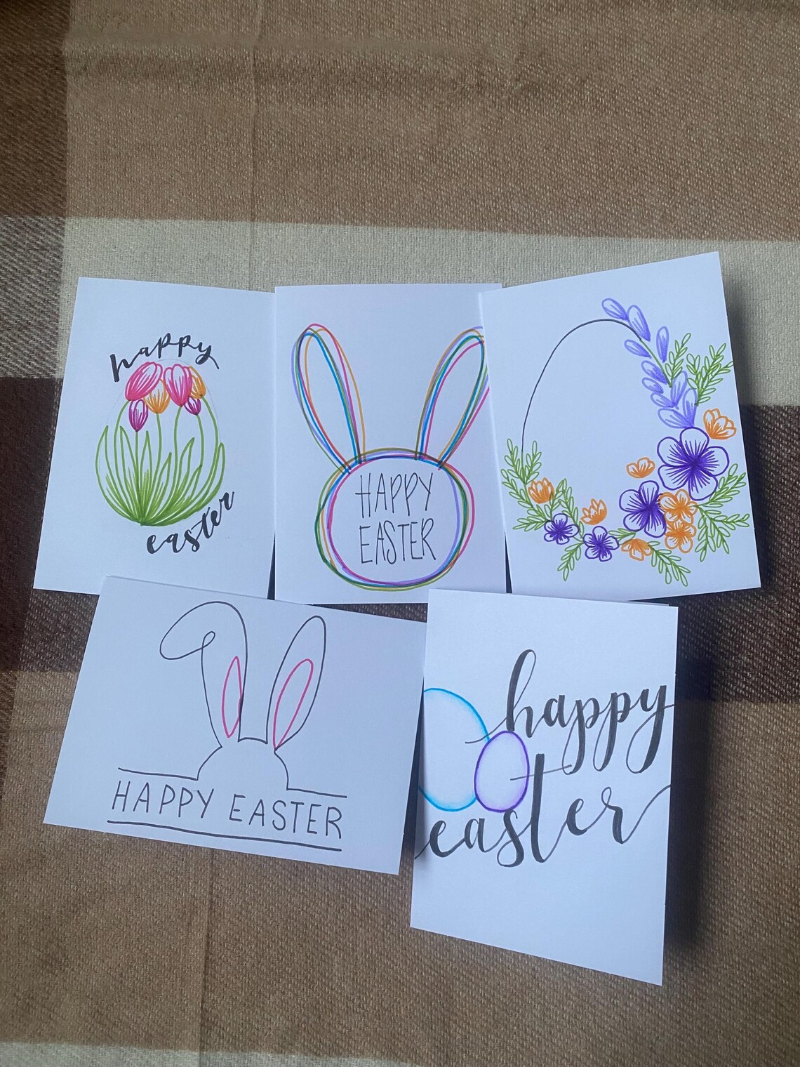 Easter Cards, Pack of 5 - Etsy