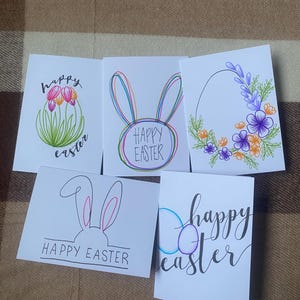 Easter Cards, Pack of 5 - Etsy