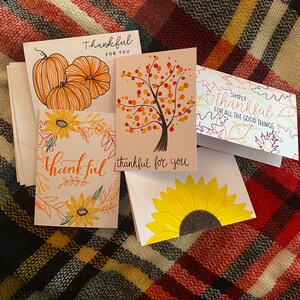 Fall Thankful Cards, Pack of 5 - Etsy