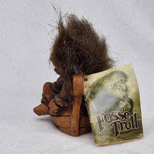 Fossetroll. Trolls in Viking Ship. Ceramic Handpainted Figurine ...