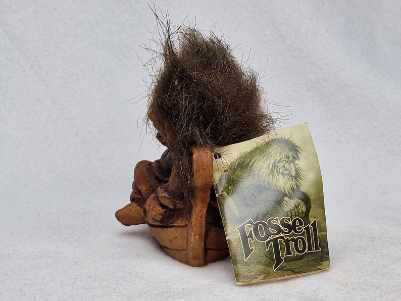 Fossetroll. Trolls in Viking Ship. Ceramic Handpainted Figurine ...