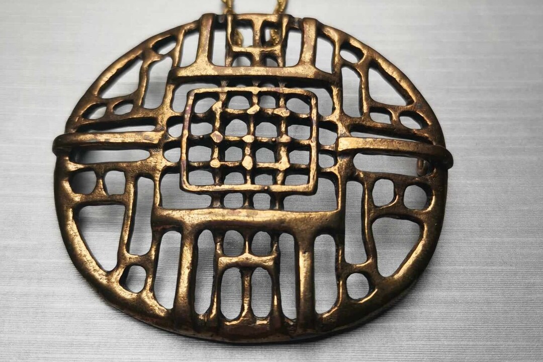 Uni David-andersen Design Unn Tangerud Bronze Pendant Necklace Norway ...