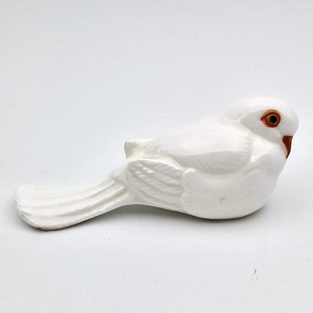 Vintage Bone China White Dove Figurine, Delicate Porcelain Bird ...