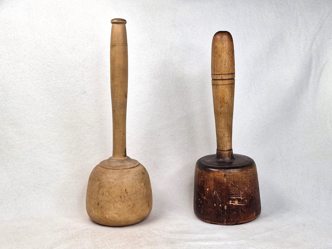 Wooden Hand Mashers. Primitive Wooden Pestle Masher. Vintage Turned ...