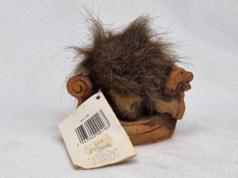 Fossetroll. Trolls in Viking Ship. Ceramic Handpainted Figurine ...