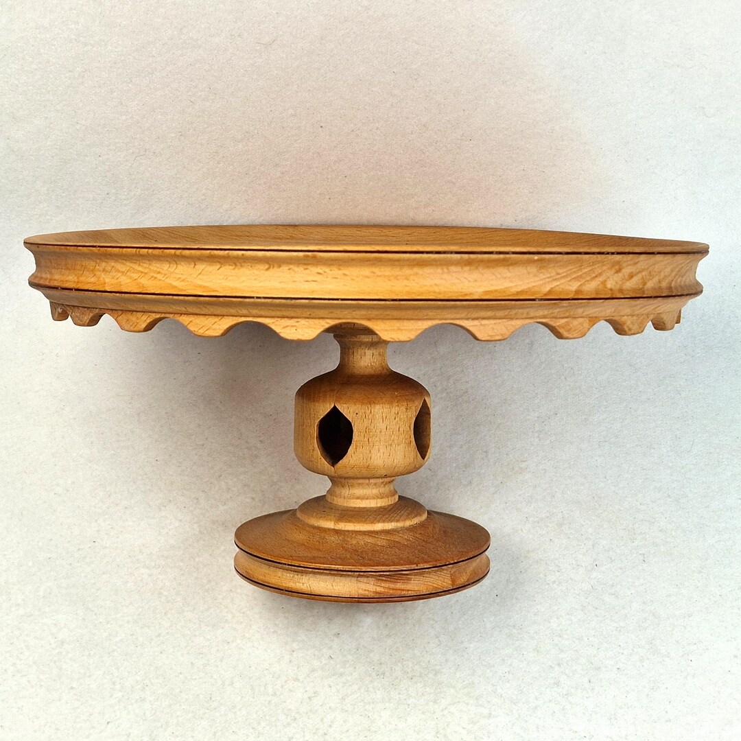 Beech Wood Norwegian Cake Stand. Scandinavian Folk Art. - Etsy