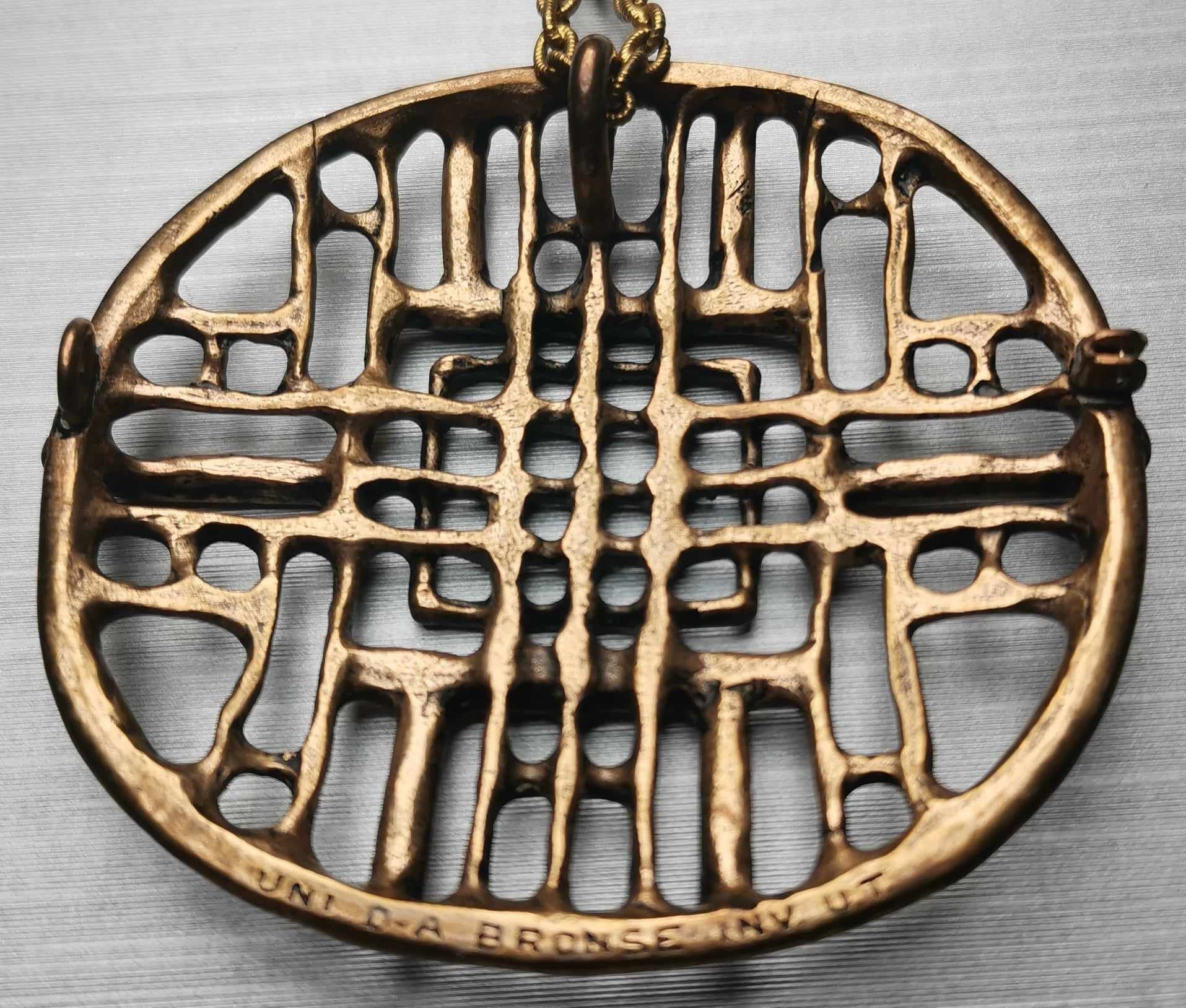 Uni David-andersen Design Unn Tangerud Bronze Pendant Necklace Norway ...