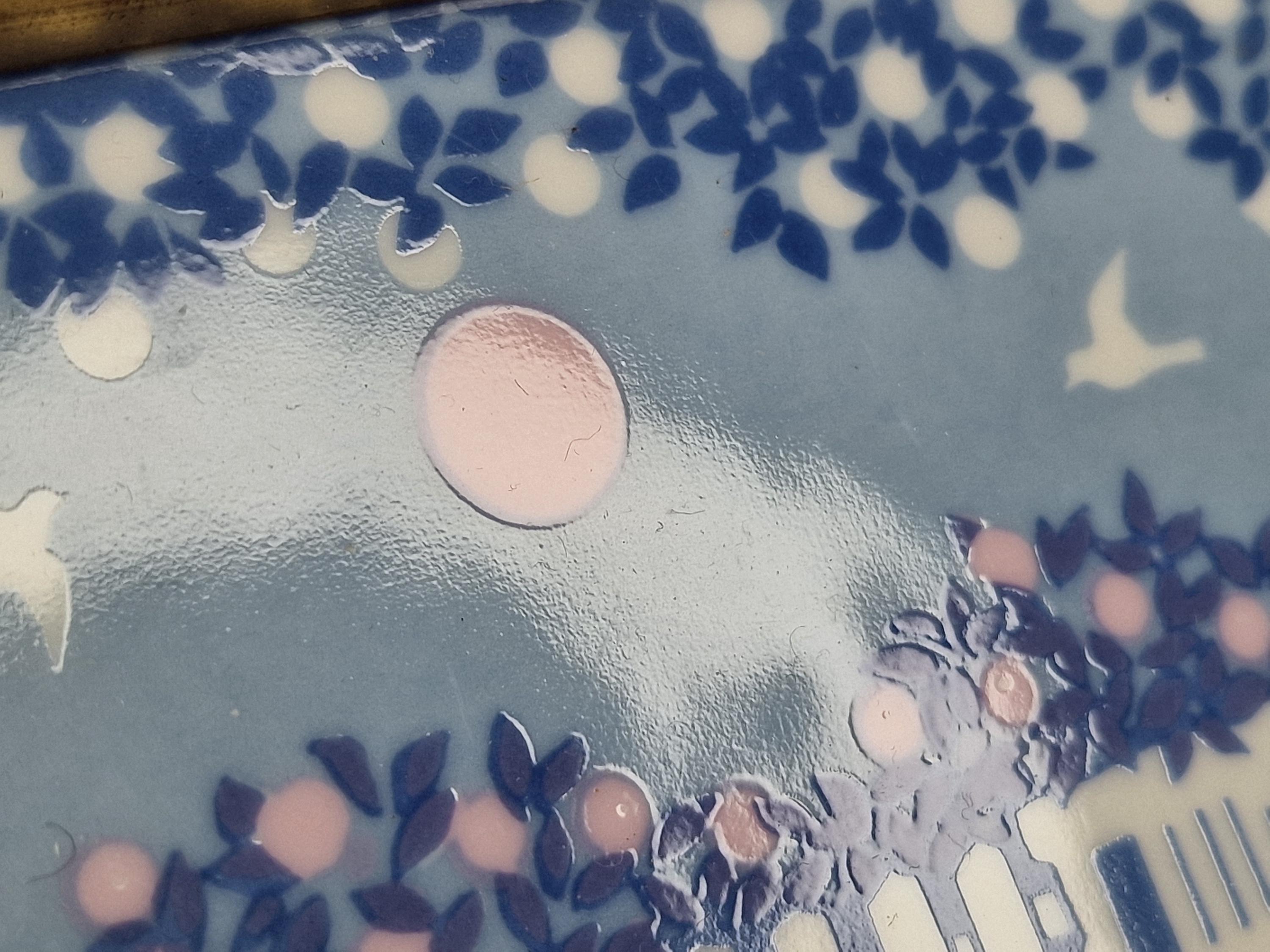 Porsgrund Porcelain Håndverks-studio Norway. Vintage Framed Art Tile Designed by Anne Marie ...