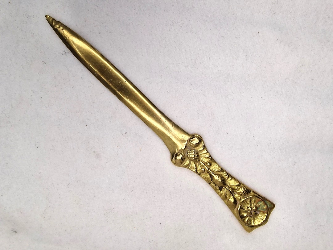 Brass Letter Opener. Antique Paper Knife. - Etsy