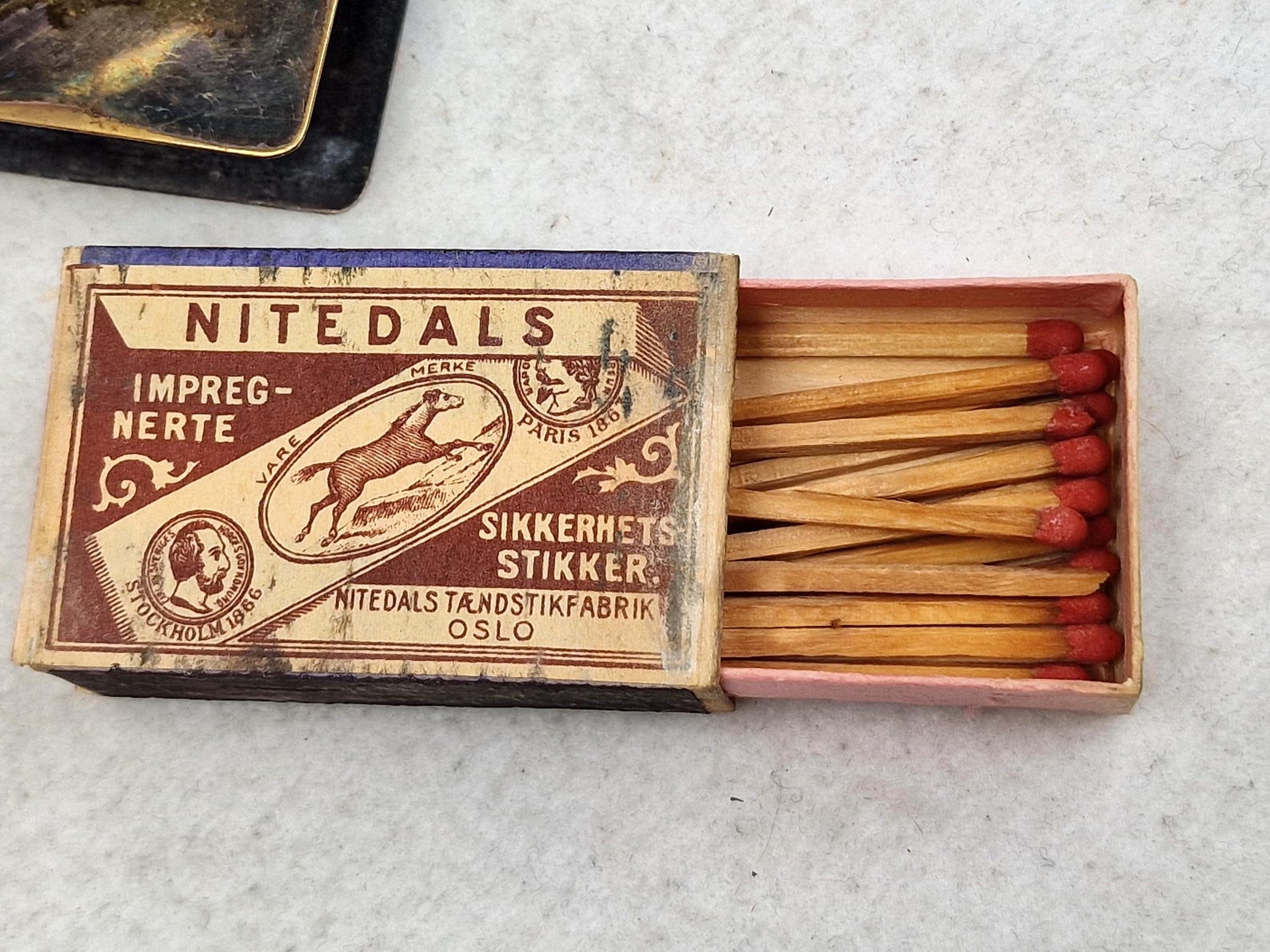 Antique Silver Plated Brass Viking Ship Matchstick Box Holder ...