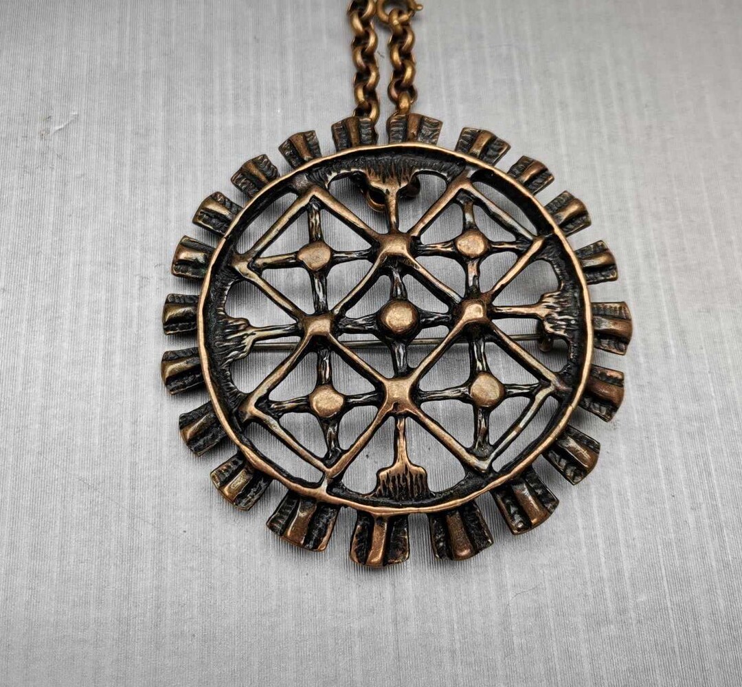 Uni David-andersen Brooch Design Unn Tangerud Bronze Pendant Necklace ...