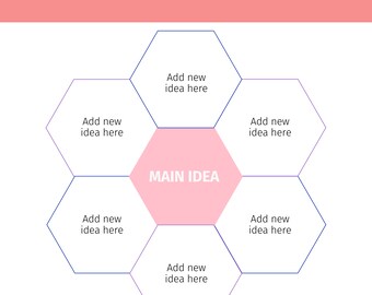 Hexagon Mind Map - Etsy