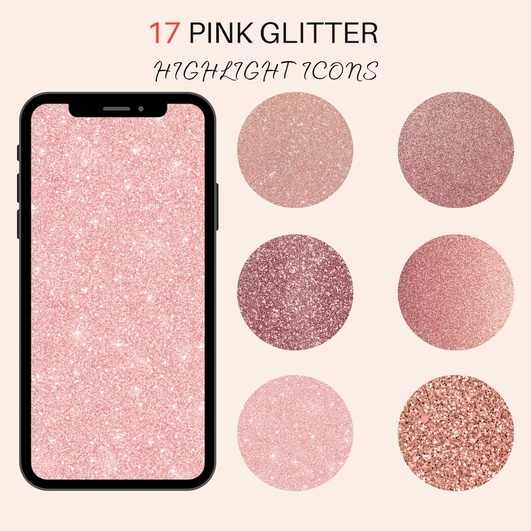 Pink Glitter Instagram Cover | Aesthetic Highlight Icon | Insta Story ...