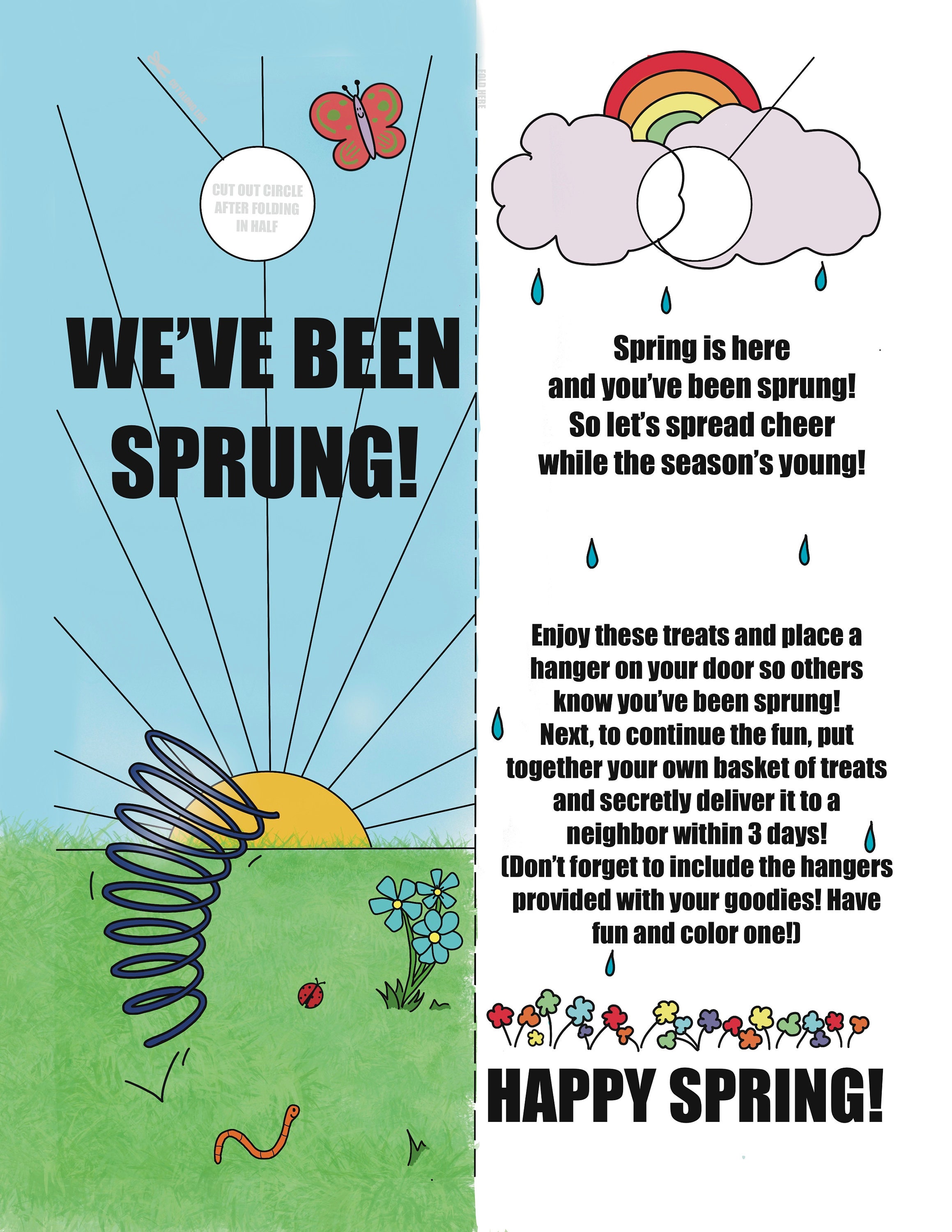 You’ve Been Sprung PRINTABLE- Instant Digital Download- Spring ...