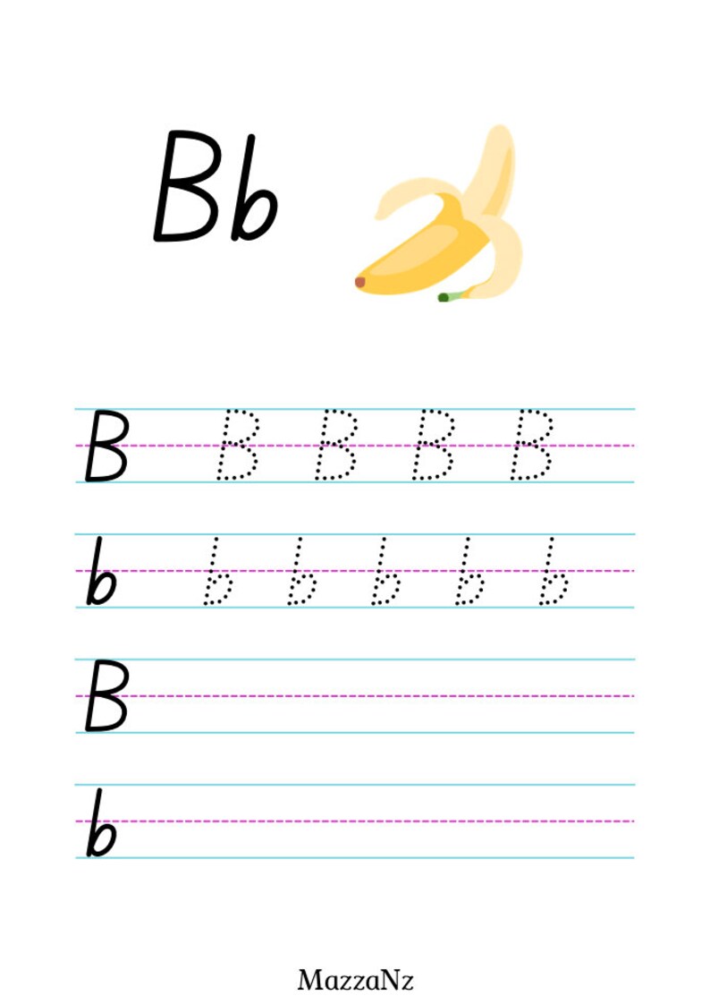 EYFS Alphabet Trace Worksheets Printable Great for School | Etsy